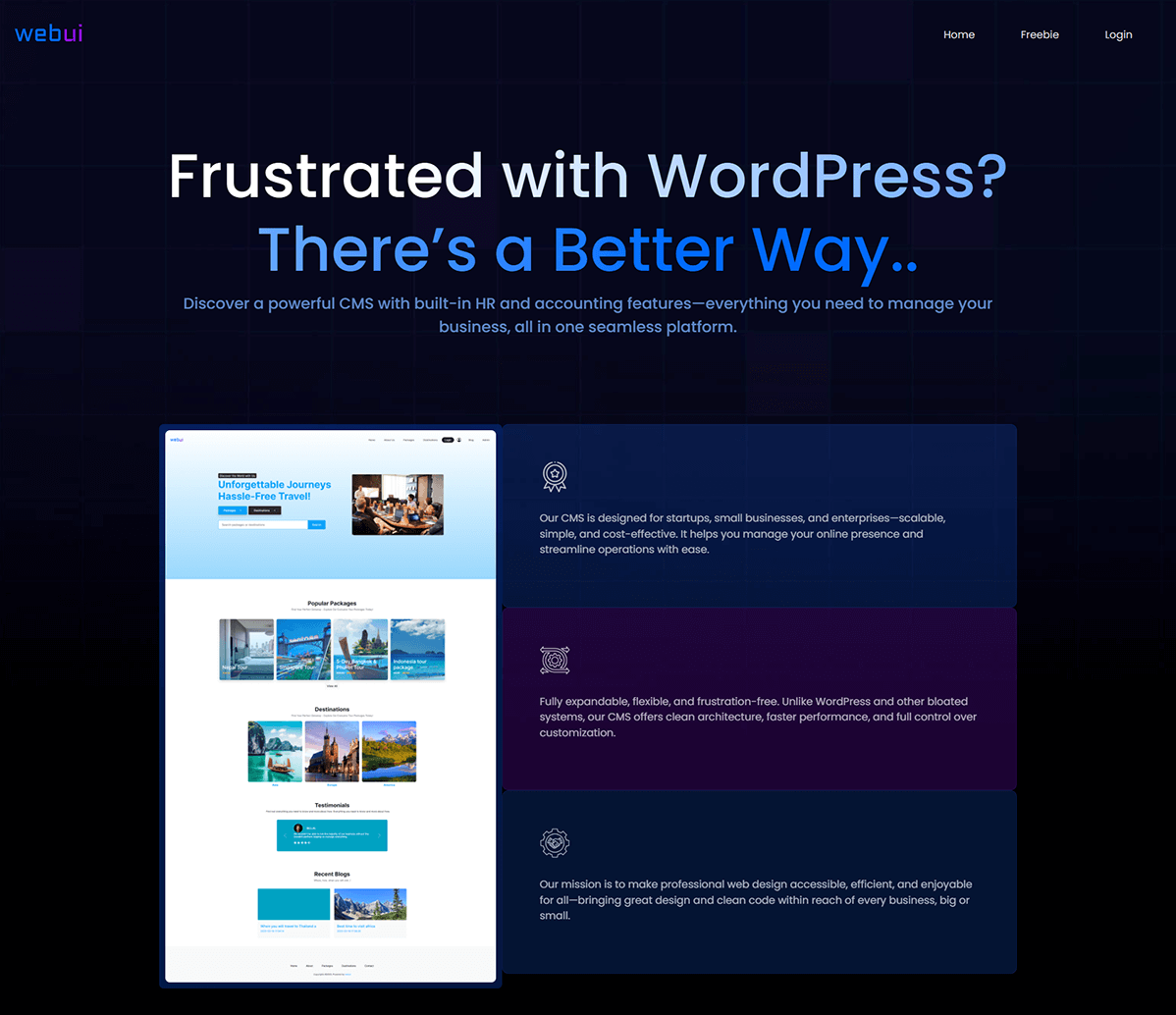 Free Website Template - WebUI